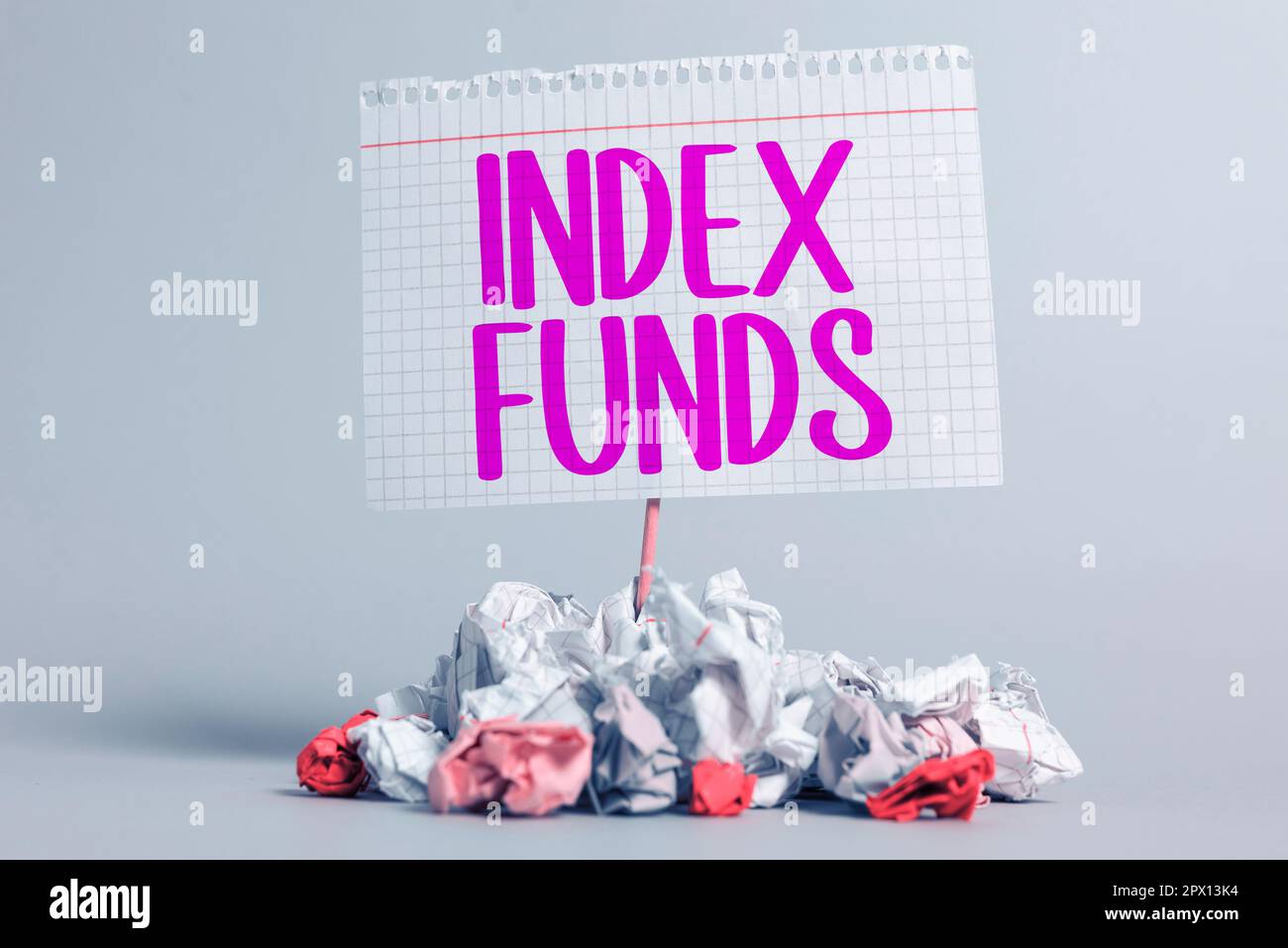 Sign displaying Index Funds, Word for mutual fund built to match the ...