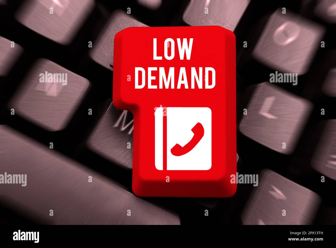 Inspiration showing sign Low Demand, Business idea less consumer's ...