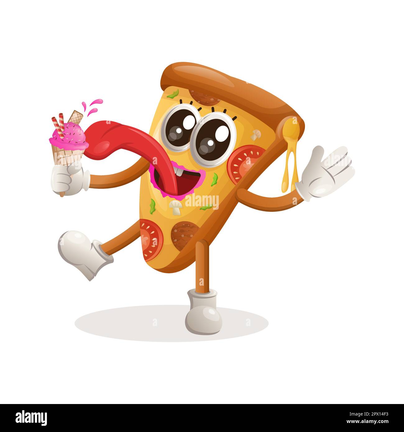 Cone ice cream sausage Stock Vector Images - Alamy