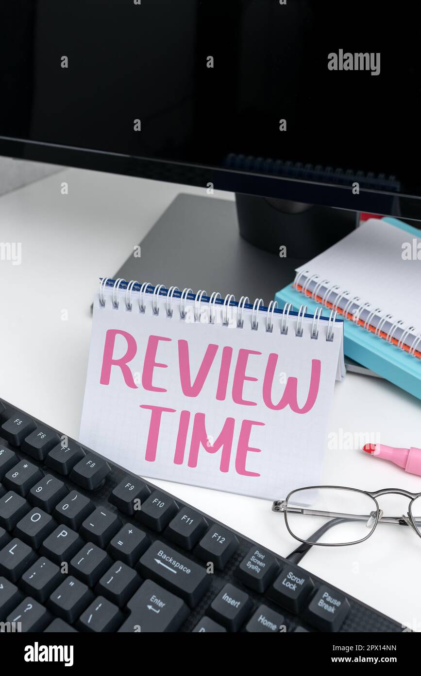 Text showing inspiration Review Time, Internet Concept situation or ...