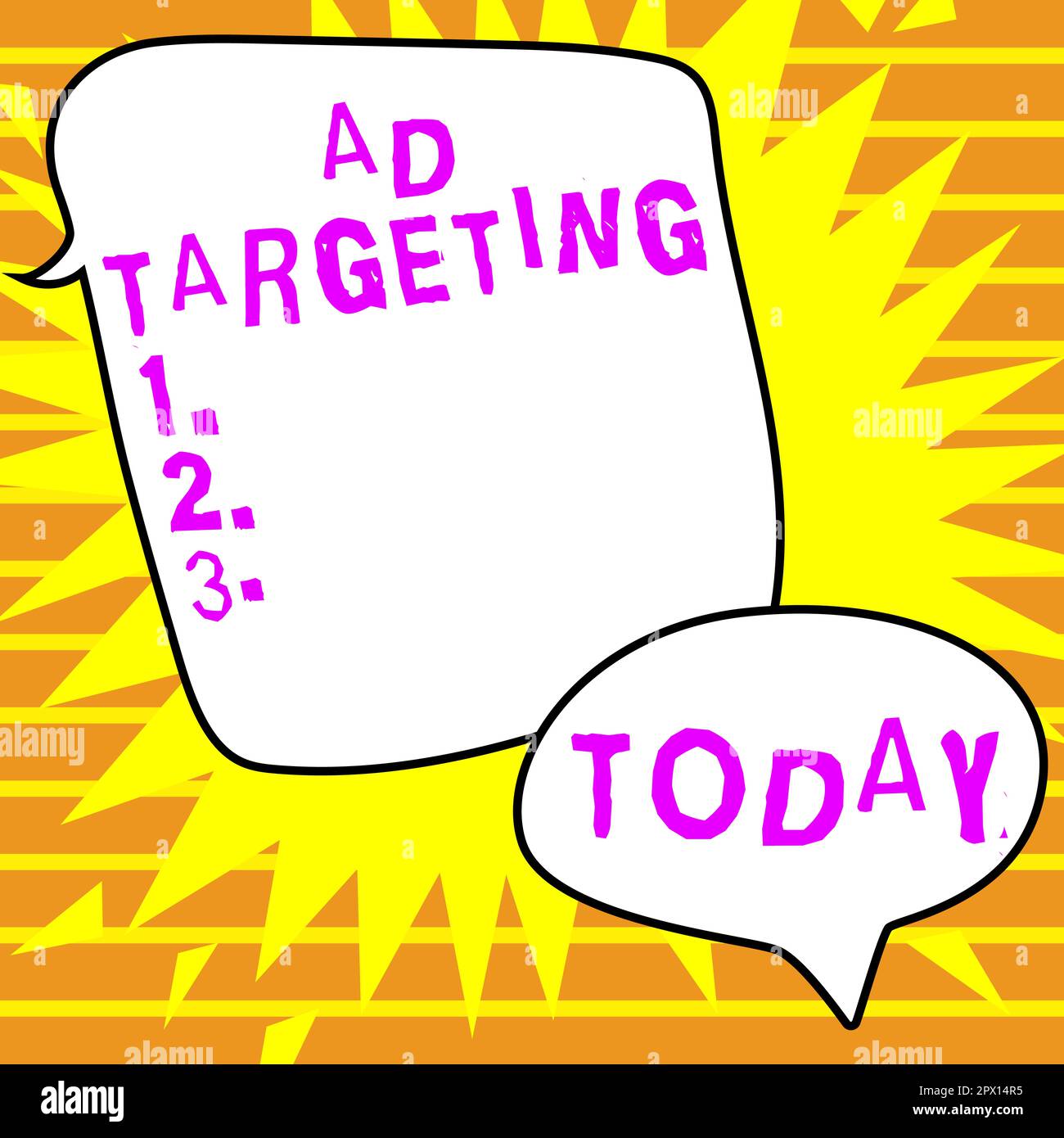 Text sign showing Ad Targeting, Word Written on target the most ...