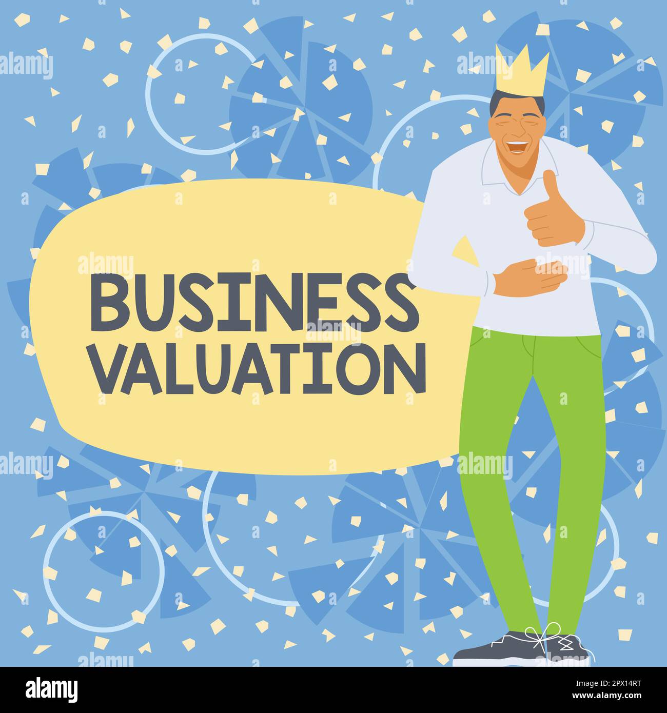 Text caption presenting Business Valuation, Business approach ...