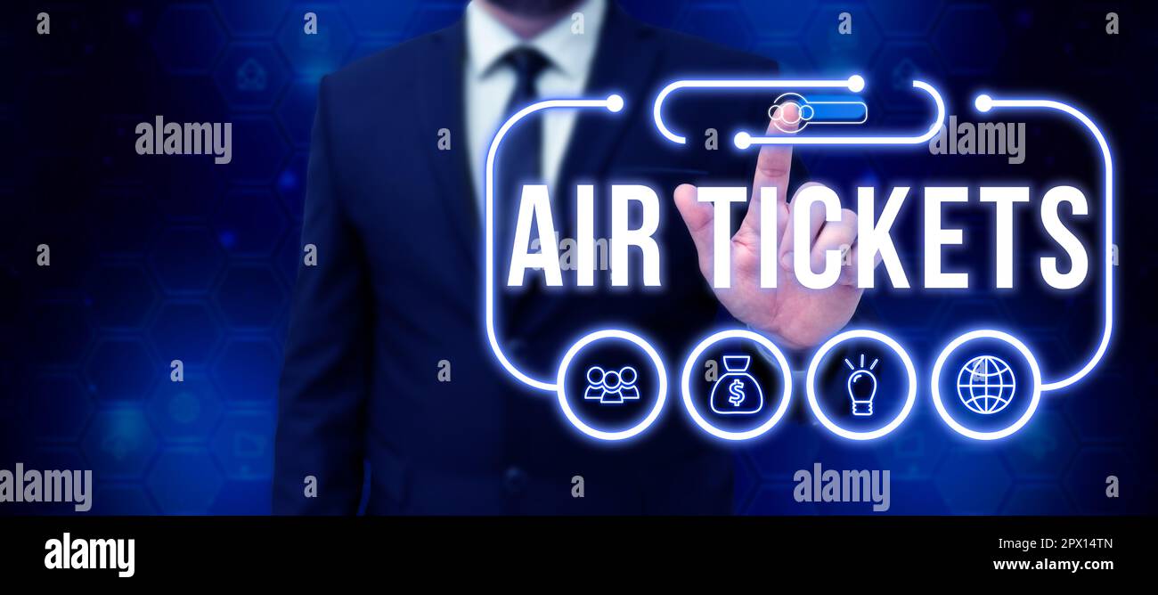 Handwriting text Air Tickets, Business approach individual is entitled ...