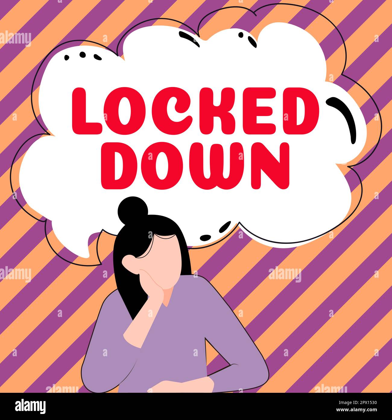 Writing displaying text Locked Down, Business concept emergency measure ...