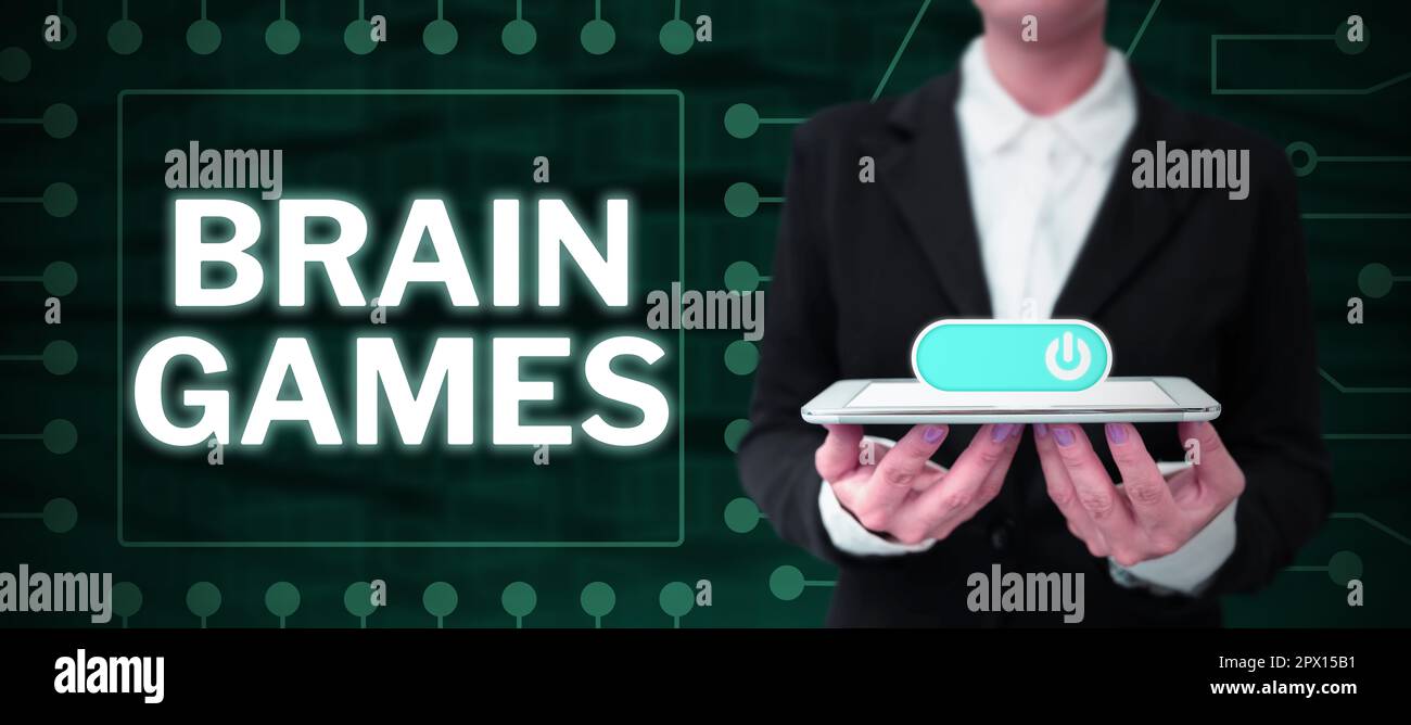 Inspiration showing sign Brain Games, Concept meaning psychological ...