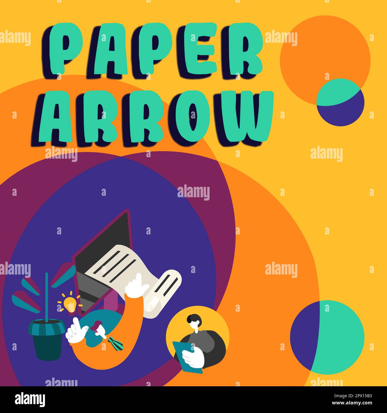 Hand writing sign Paper Arrow, Conceptual photo Business infographic ...
