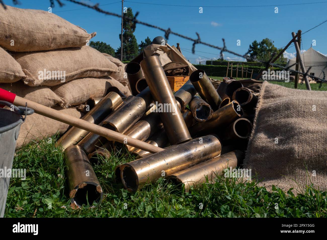 Old military shells. the Weapons of world war II Stock Photo - Alamy