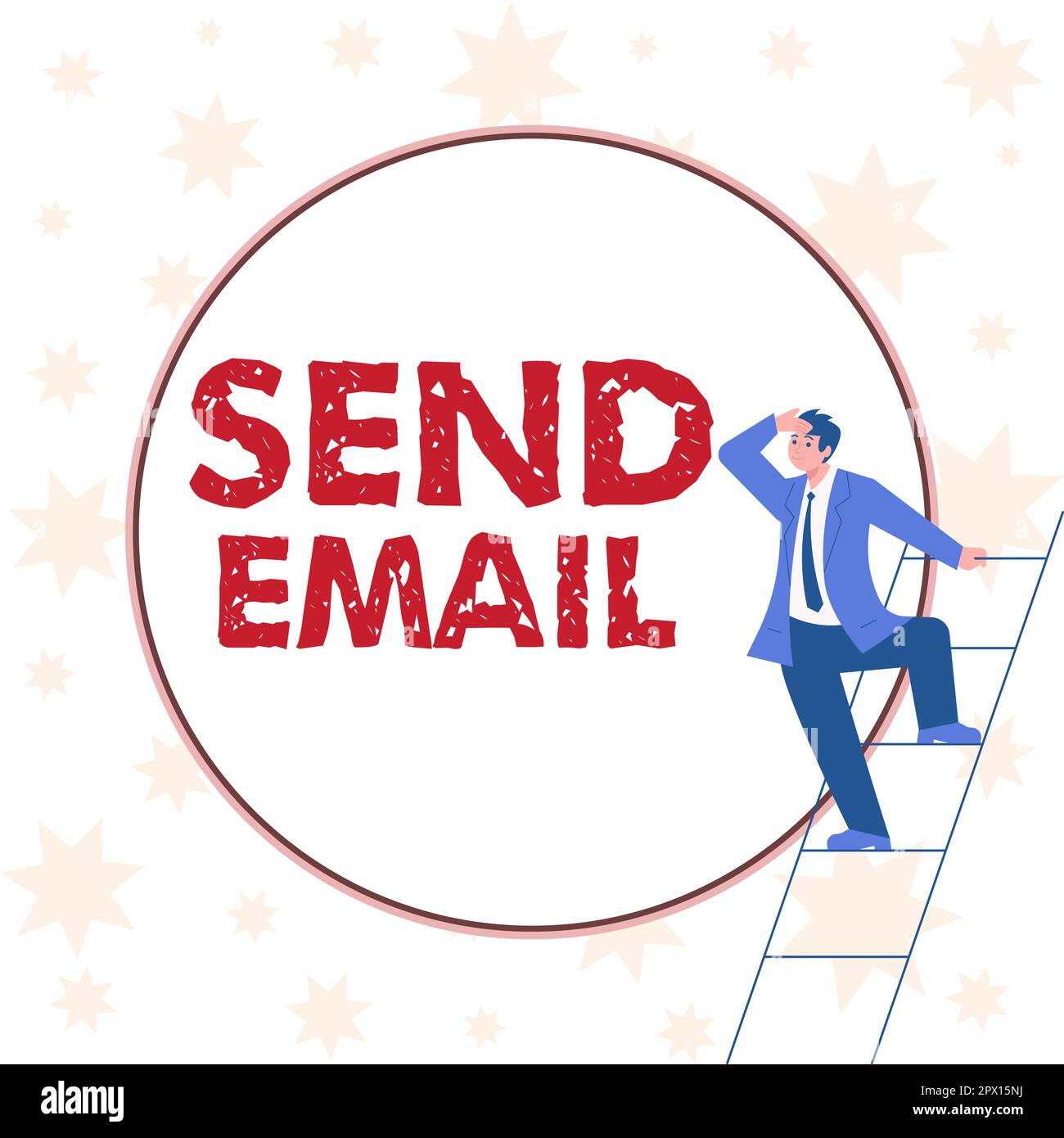 Text caption presenting Send Email, Concept meaning the system for using computers to send ...