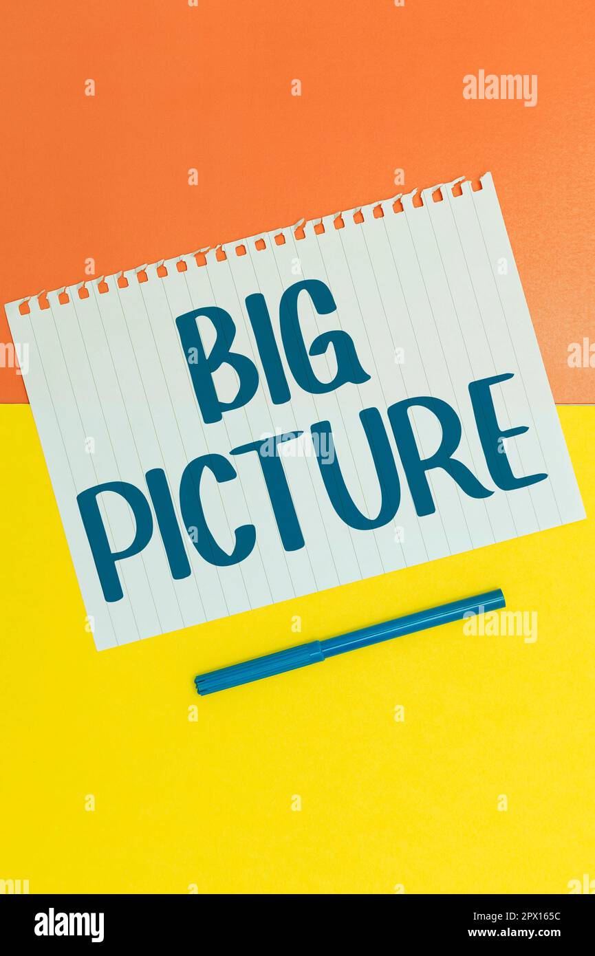 Handwriting text Big Picture, Word Written on most important facts ...