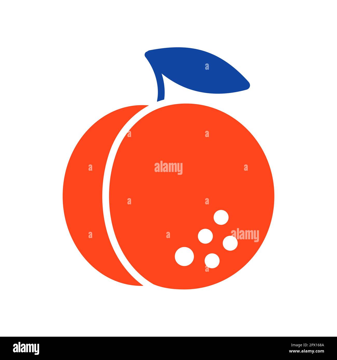 Peach vector glyph icon. Graph symbol for food and drinks web site ...