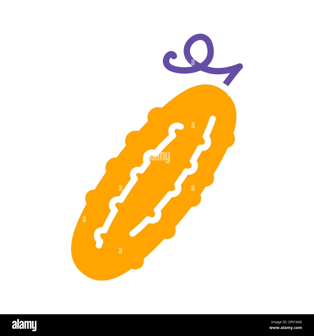 Cucumber isolated design vector glyph icon. Vegetable sign. Graph ...