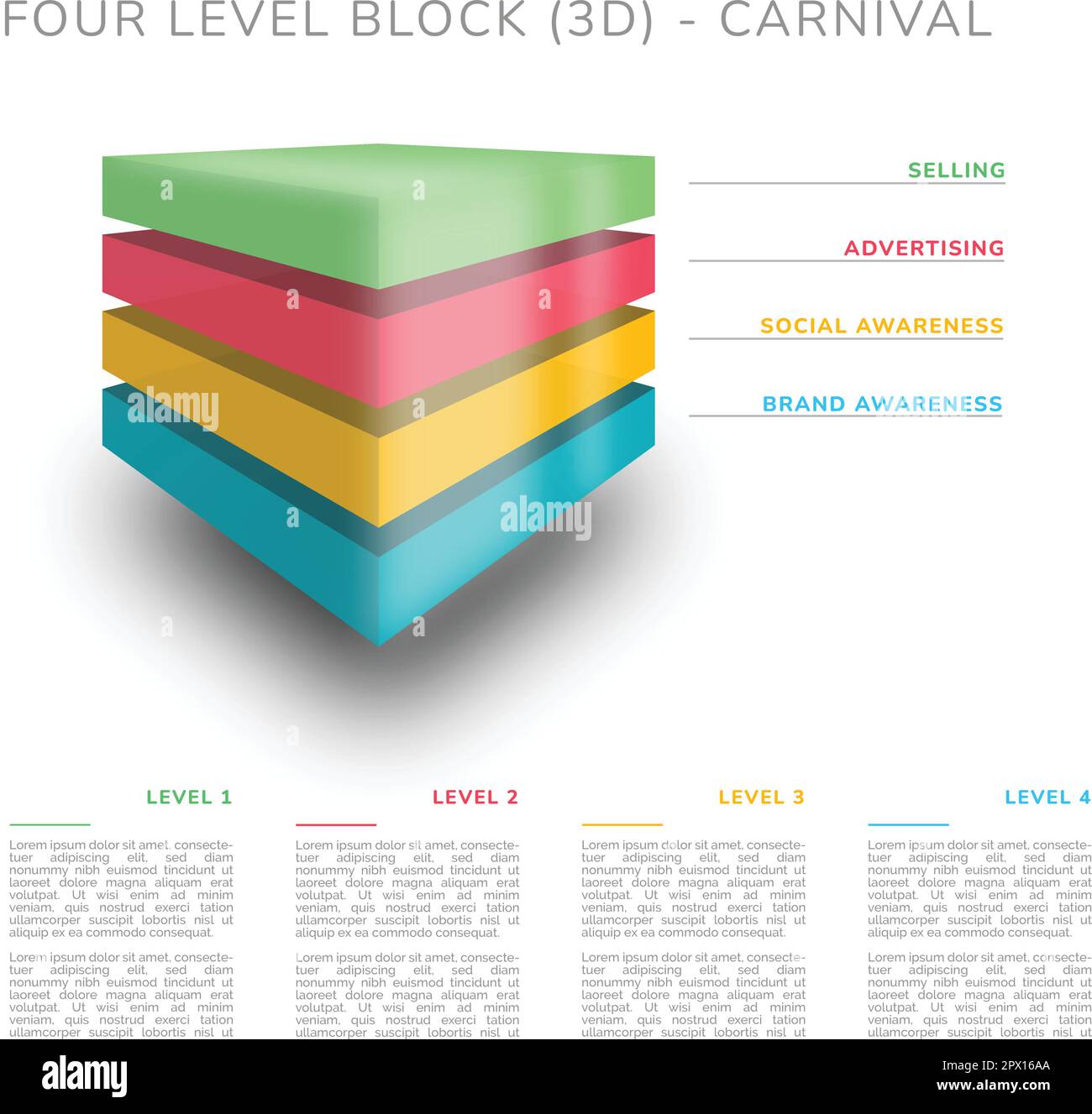 Four level block (3D) - carnival colors Stock Vector Image & Art - Alamy Four level block (3D) - carnival colors Stock Vector Image & Art - Alamy