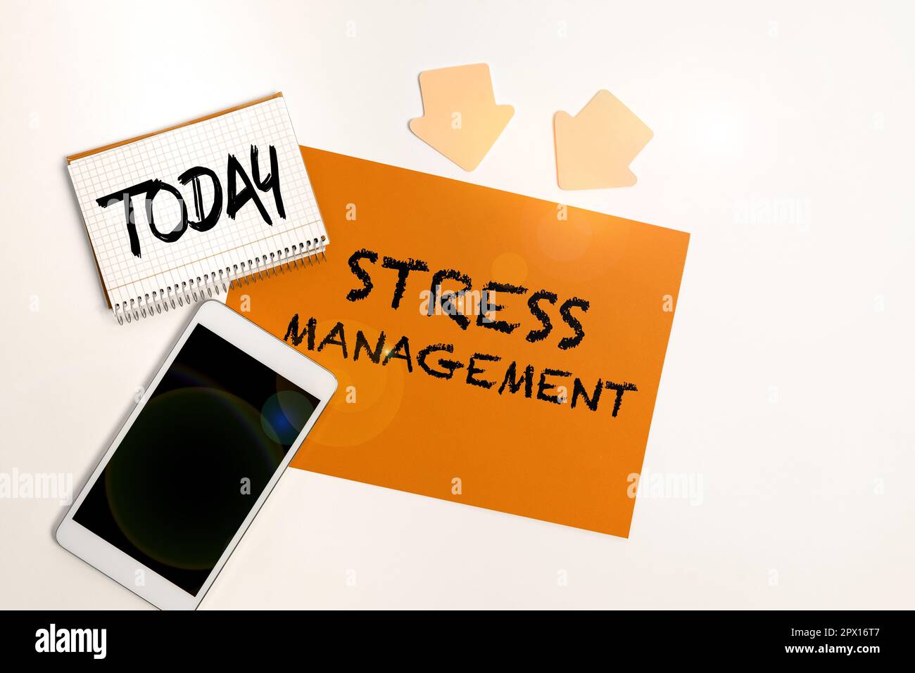 Sign displaying Stress Management, Word for learning ways of behaving ...