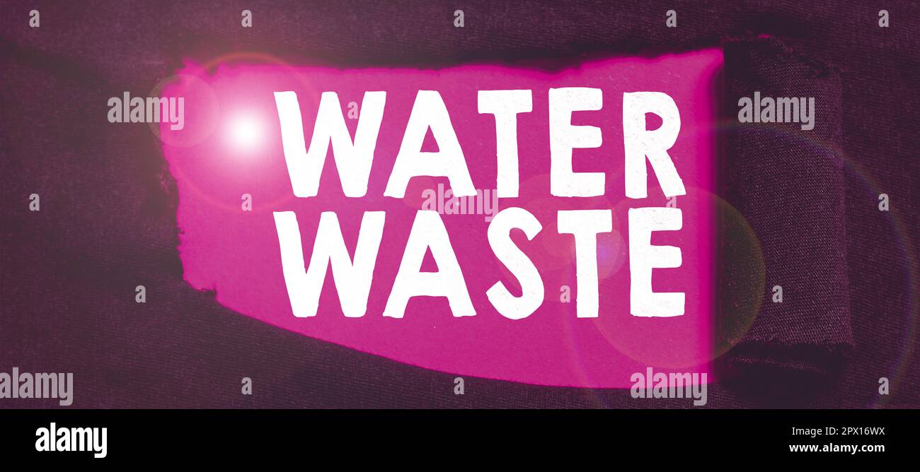 Handwriting text Water Waste, Word for liquid that has been used as ...