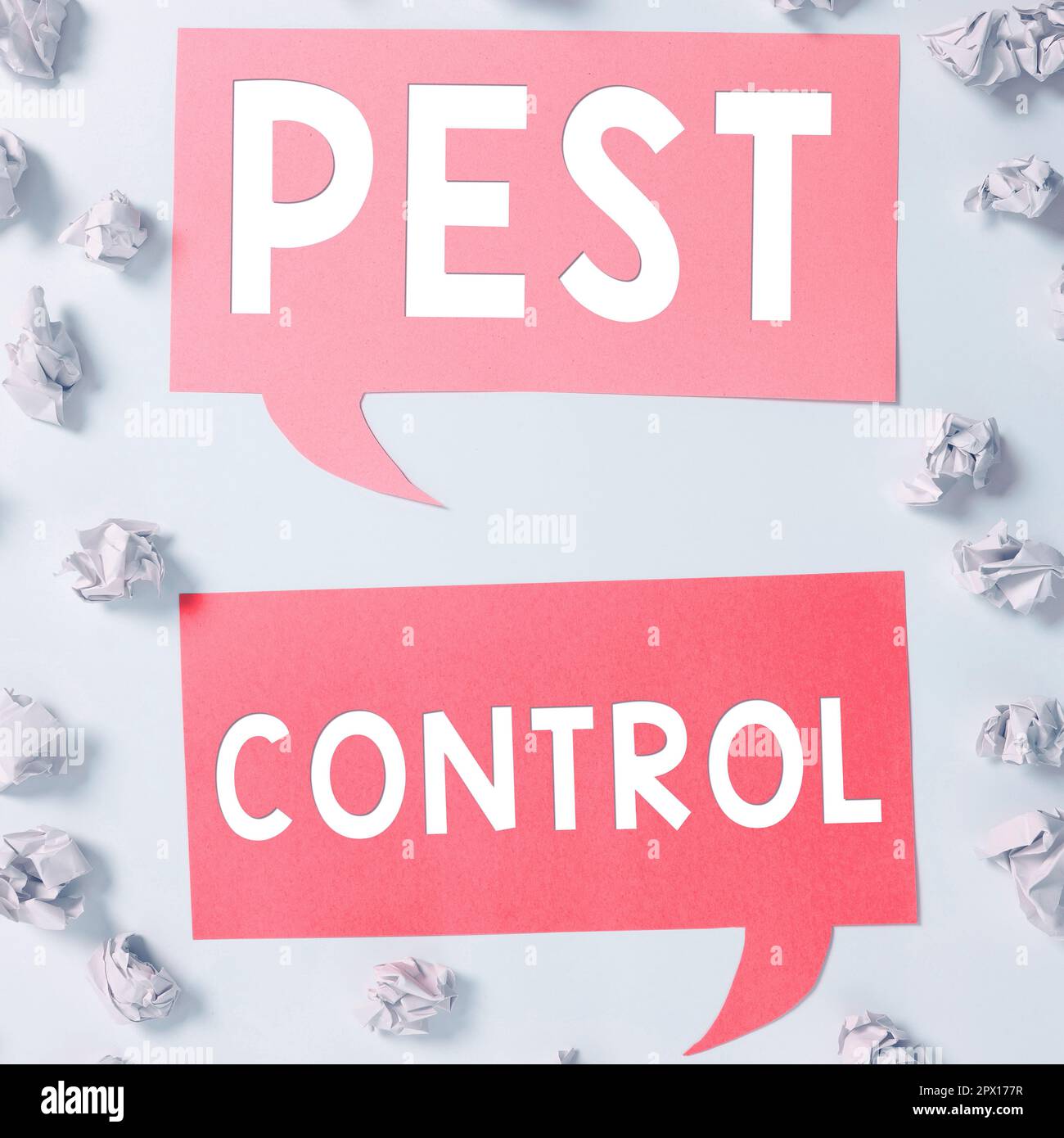 Text caption presenting Pest Control, Internet Concept Killing ...