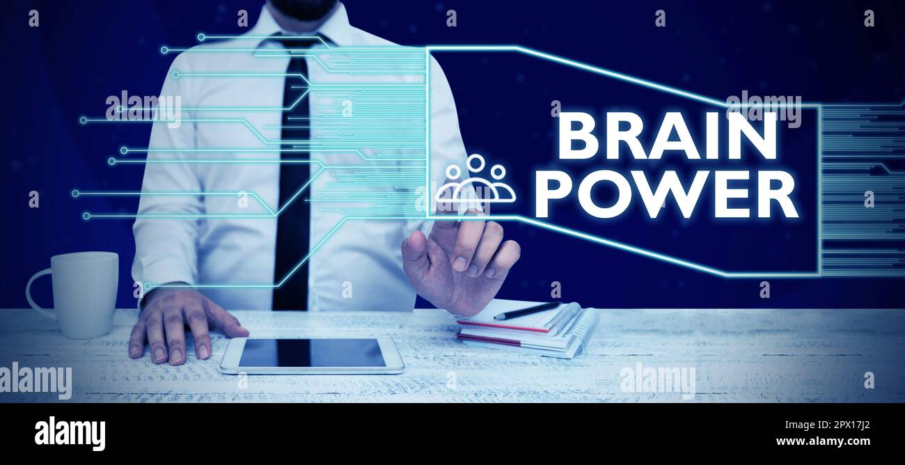 Writing displaying text Brain Power, Concept meaning Ability to ...