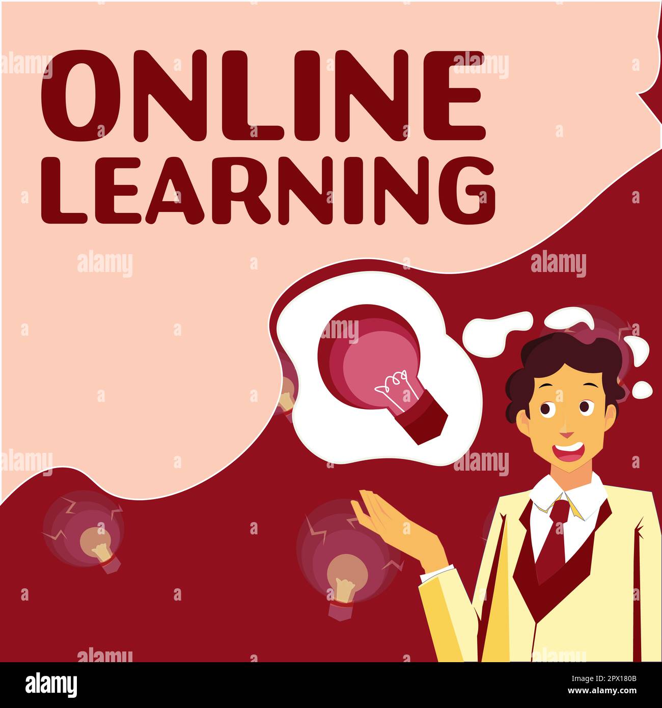 Conceptual display Online Learning, Word Written on Larning with the ...