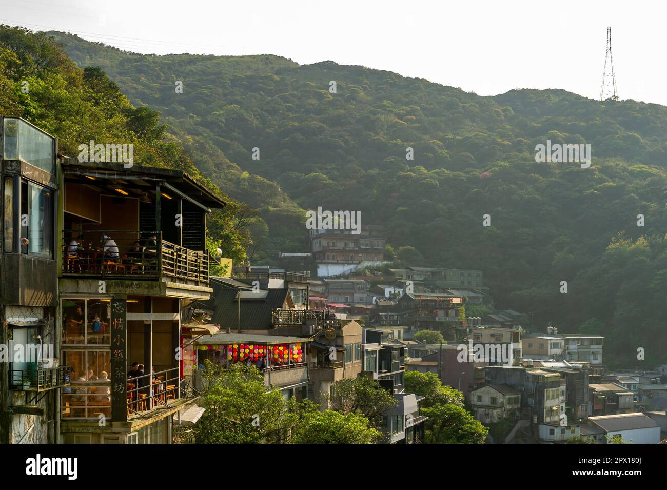 Magnificent views at sunset from the tea rooms on Jiufen Old Street ...