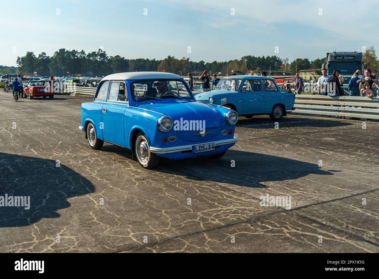 FINOWFURT, GERMANY - APRIL 22, 2023: Compact car Trabant P50. Meeting ...