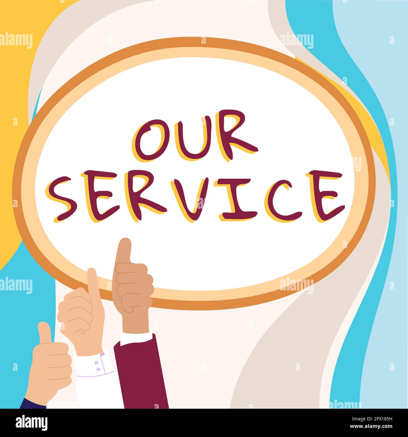 Text sign showing Our Service, Concept meaning providing assistance to ...