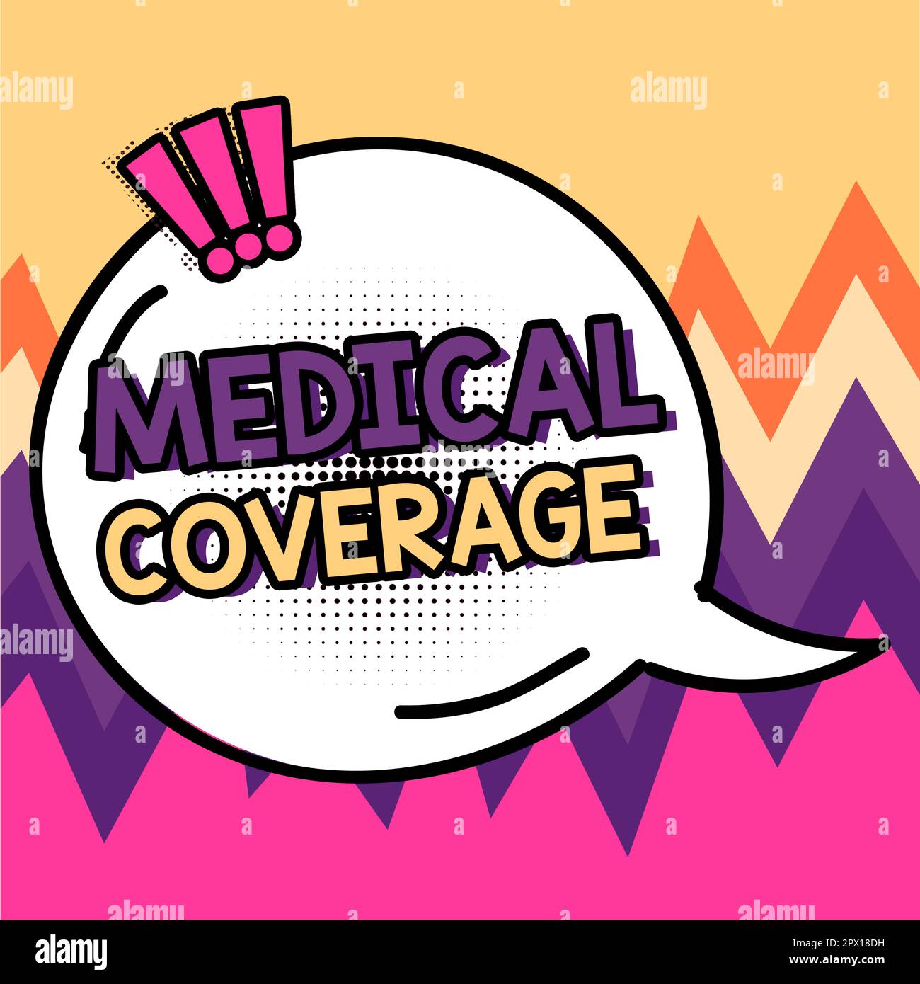 Text caption presenting Medical Coverage, Business concept inclusion ...
