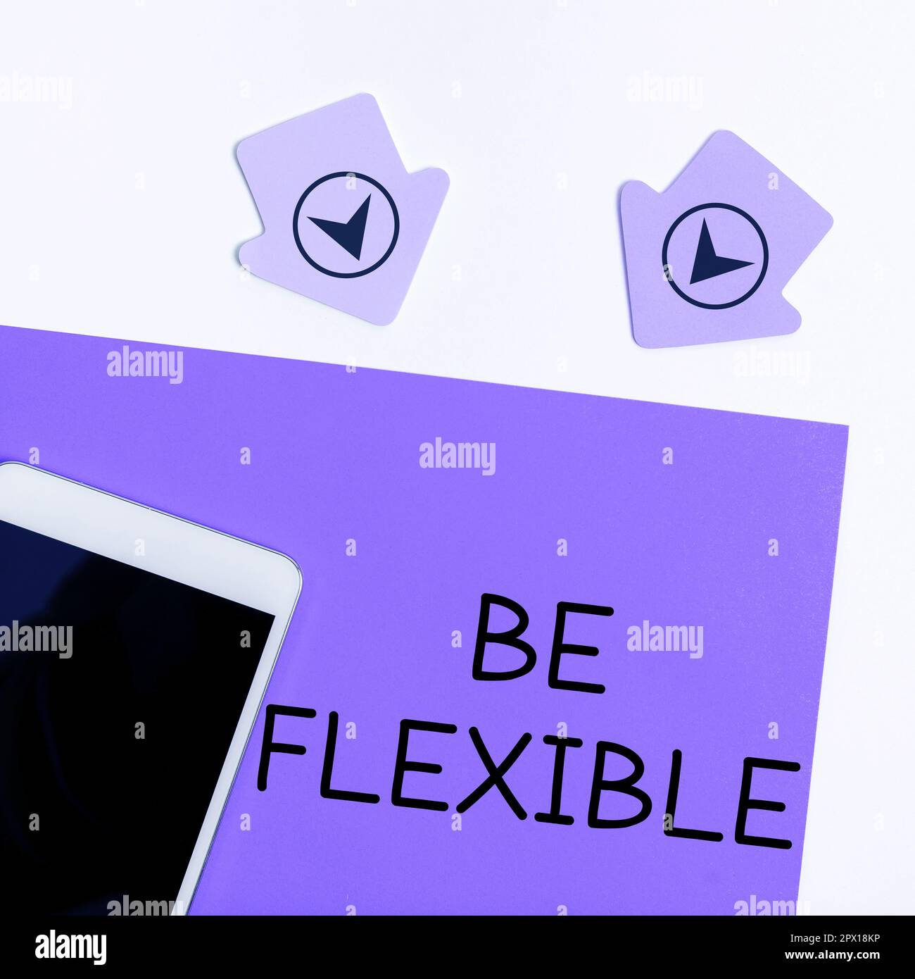 Conceptual display Be Flexible, Word Written on able to be easily ...