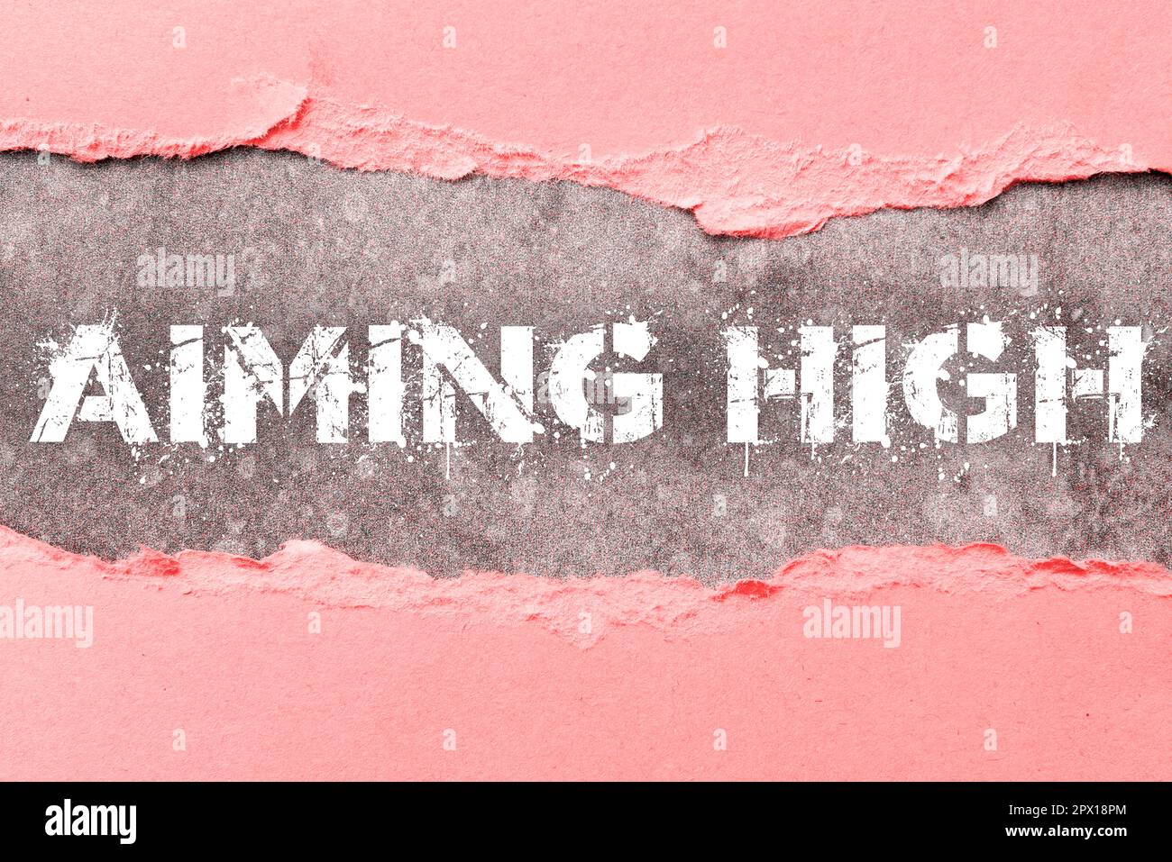 Hand writing sign Aiming High, Word Written on a result that your plans ...