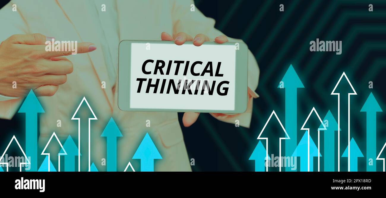 Conceptual caption Critical Thinking, Business approach sequence of ...