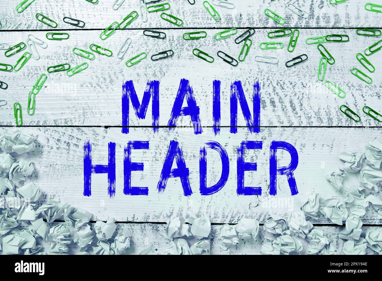 Text sign showing Main Header, Concept meaning used to display the ...