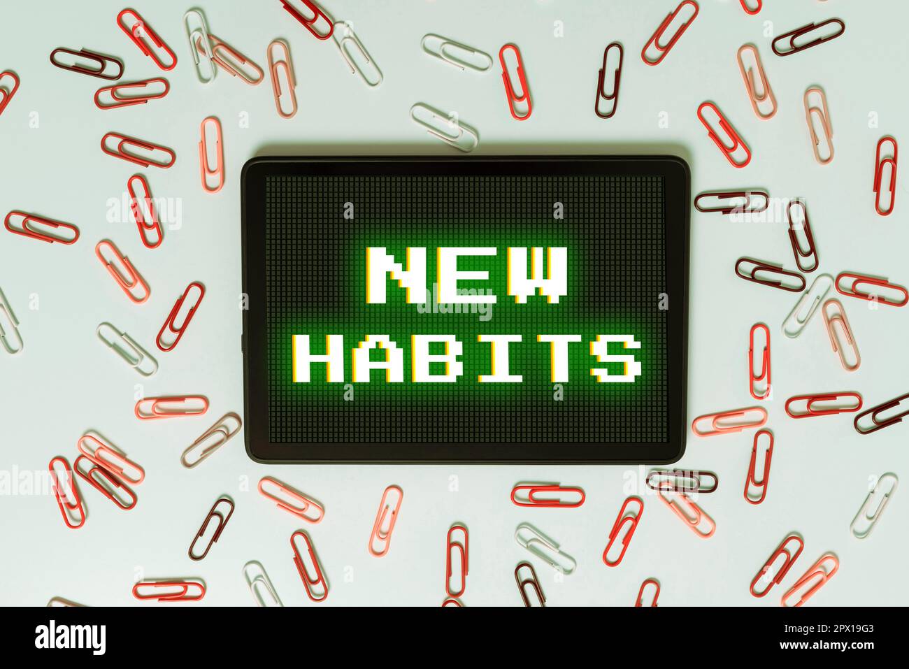 Inspiration showing sign New Habits, Word for change the routine of ...