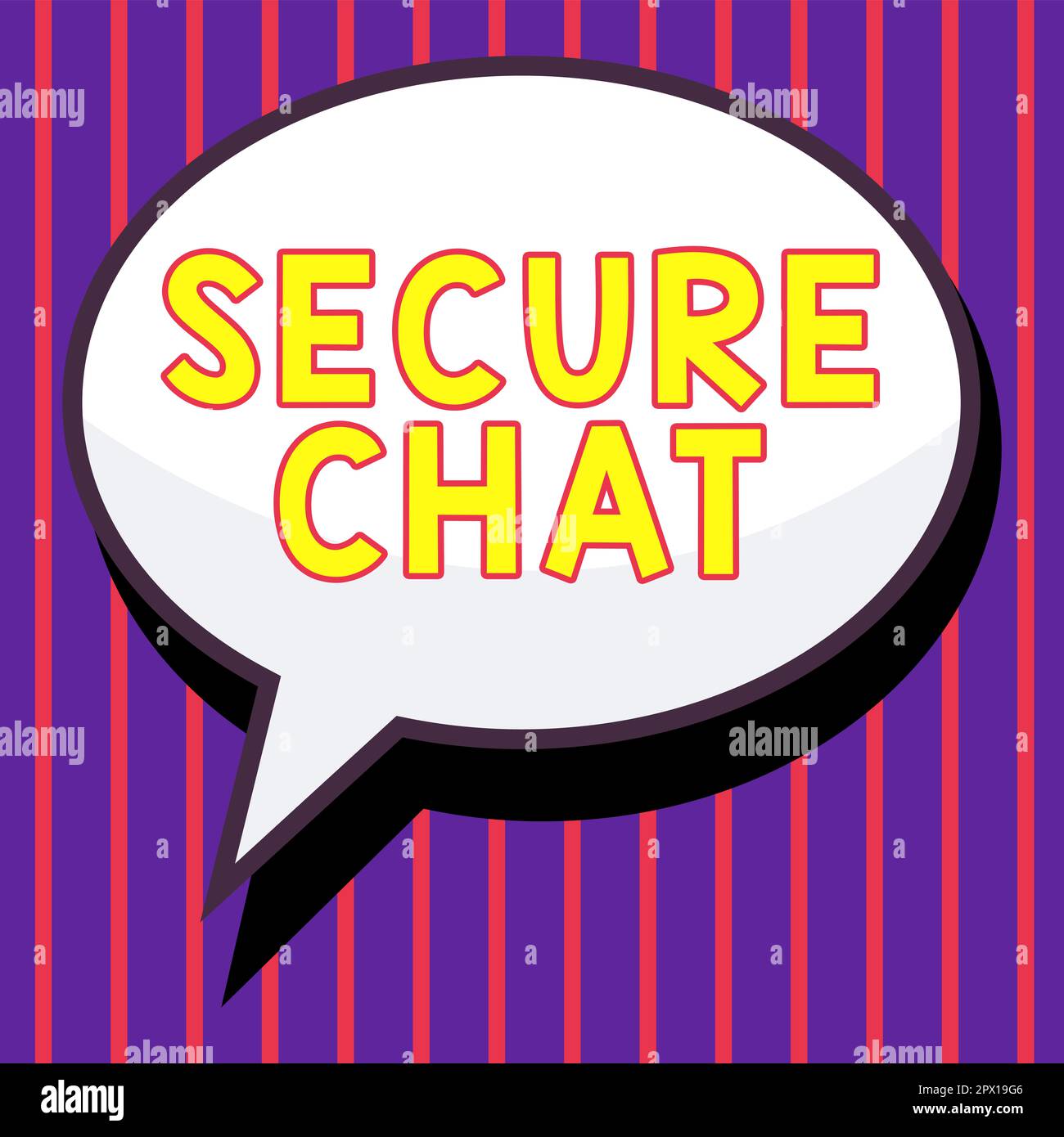 Hand writing sign Secure Chat, Business showcase approach to protect messages when sent beyond ...