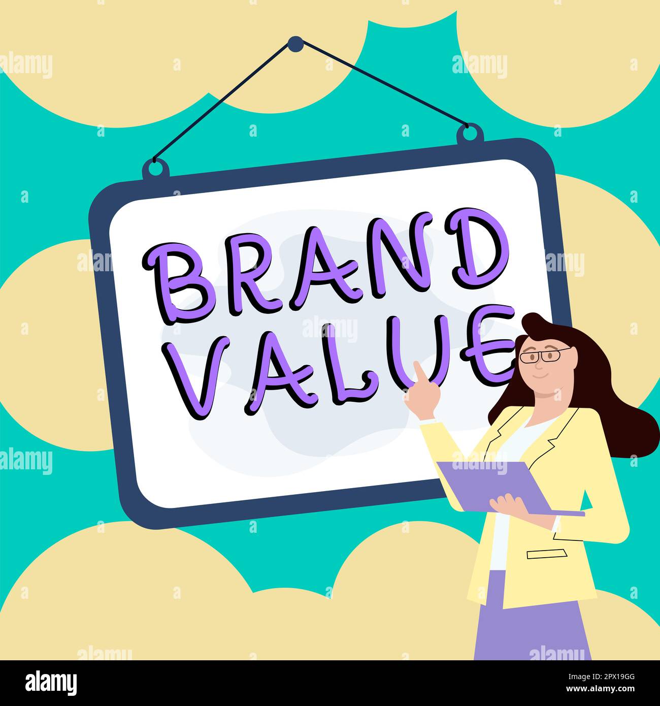 Hand writing sign Brand Value, Business concept company generates from ...