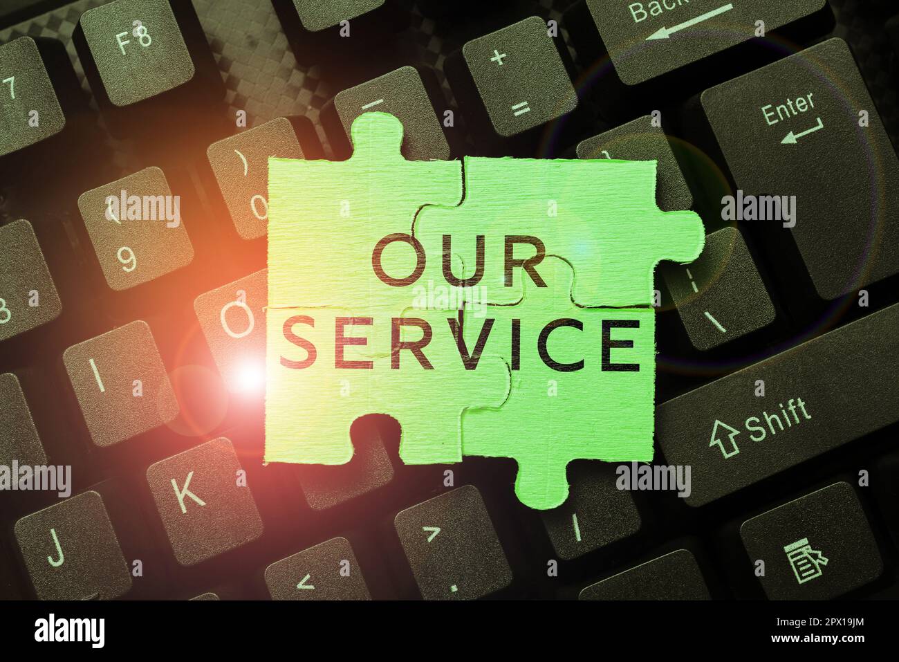 Text caption presenting Our Service, Internet Concept providing ...