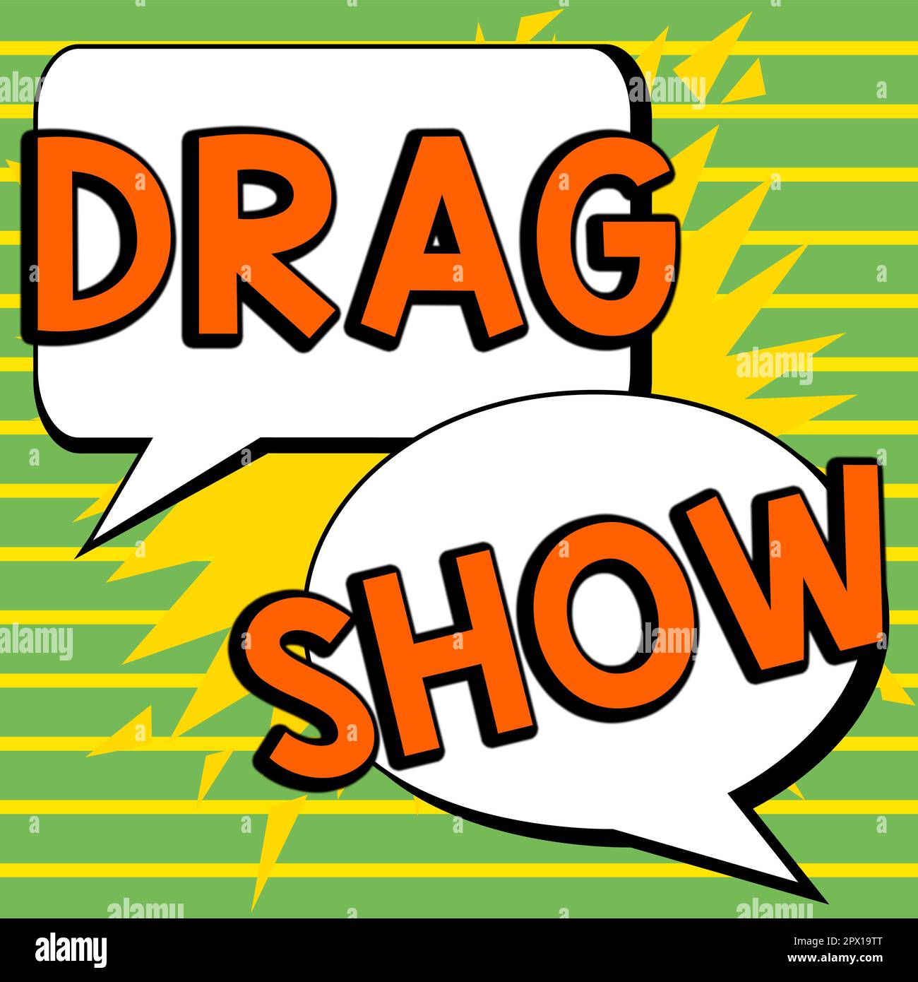 Conceptual display Drag Show, Word for competitive event where two cars ...