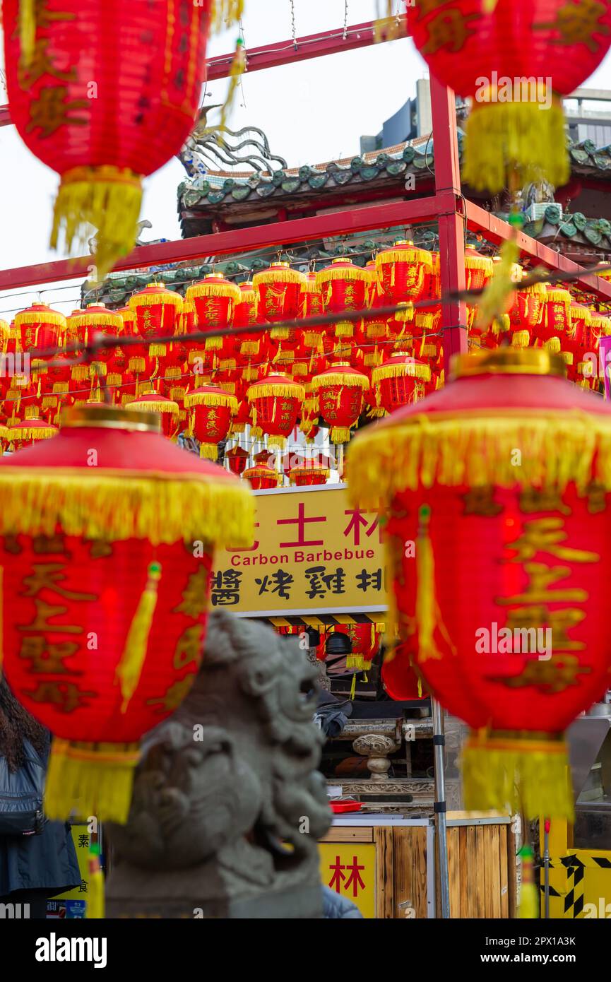 The Shilin Cixian Temple at the Shilin Night Market, Taipei, Taiwan ...