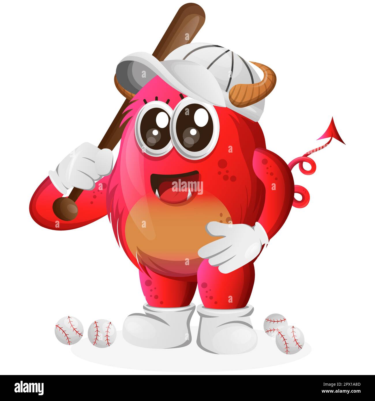 Monster baseball cap Stock Vector Images - Alamy