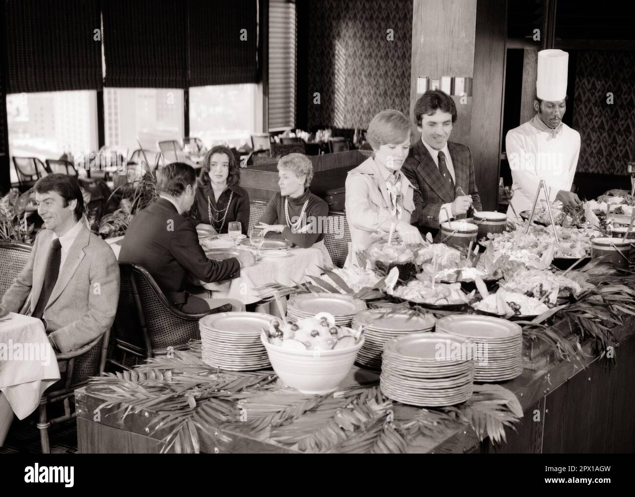 Woman black suit salad hi-res stock photography and images - Alamy