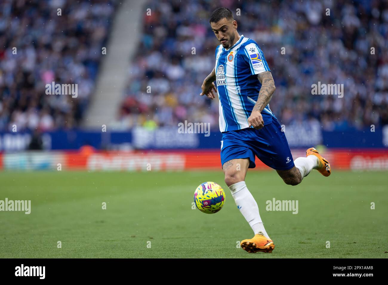 CORNELLA , SPAIN - APRIL 30: Joselu of RCD Espanyol during the La Liga ...