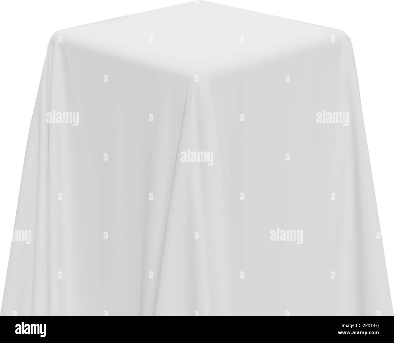 White fabric covering a cube or rectangular shape Stock Vector Image ...