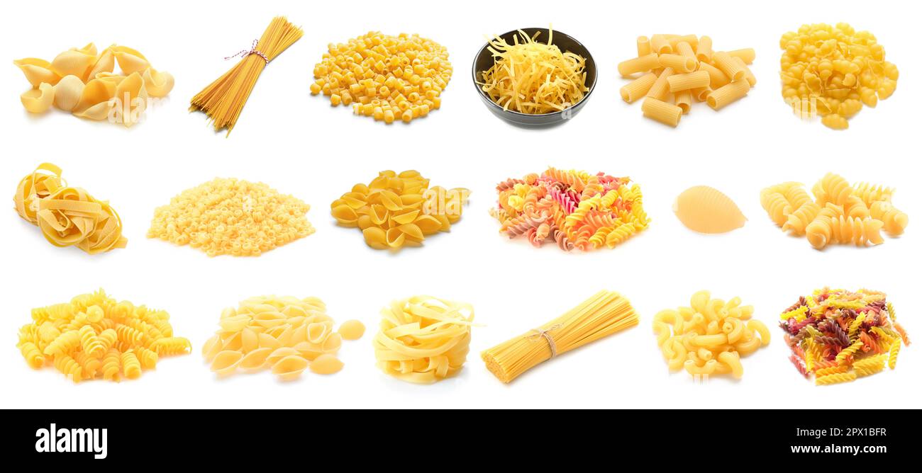 Various type italian pasta Cut Out Stock Images & Pictures - Alamy