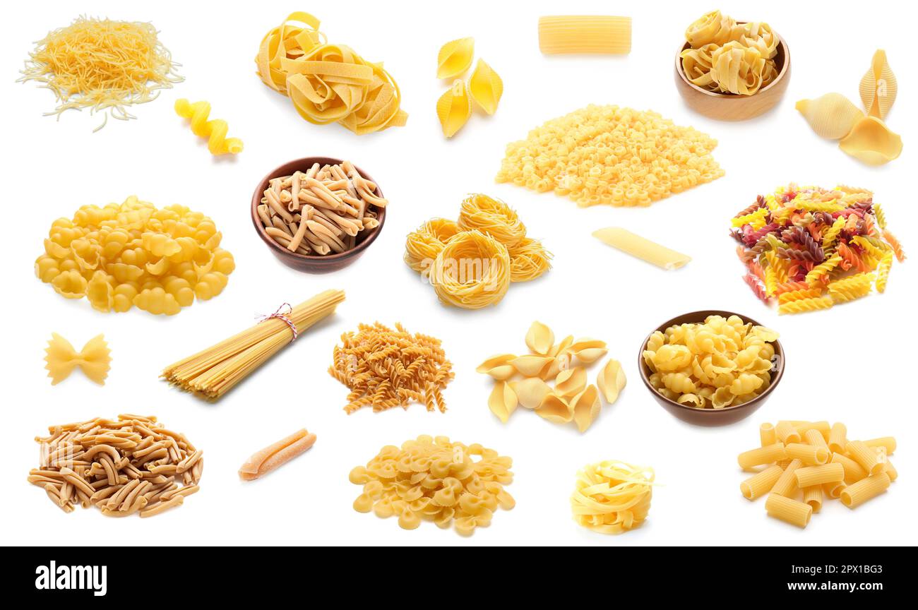 Various type italian pasta Cut Out Stock Images & Pictures - Alamy