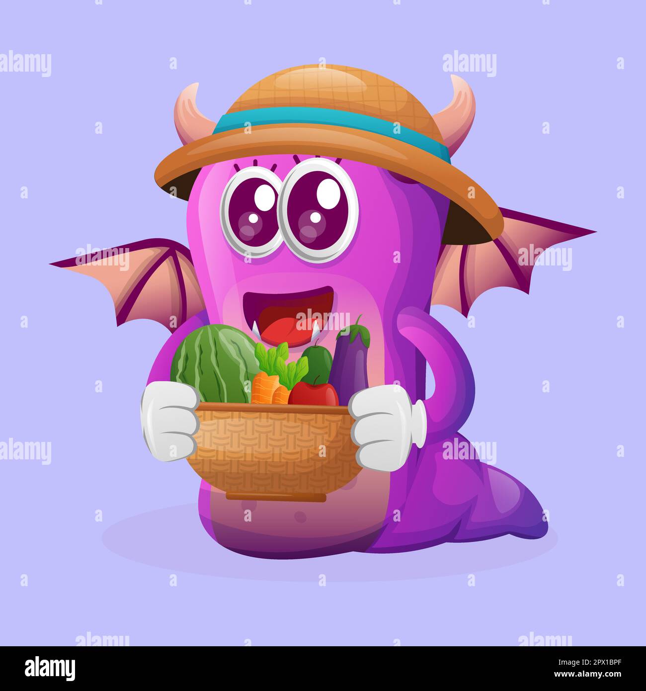 Monster with fruits Stock Vector Images - Alamy