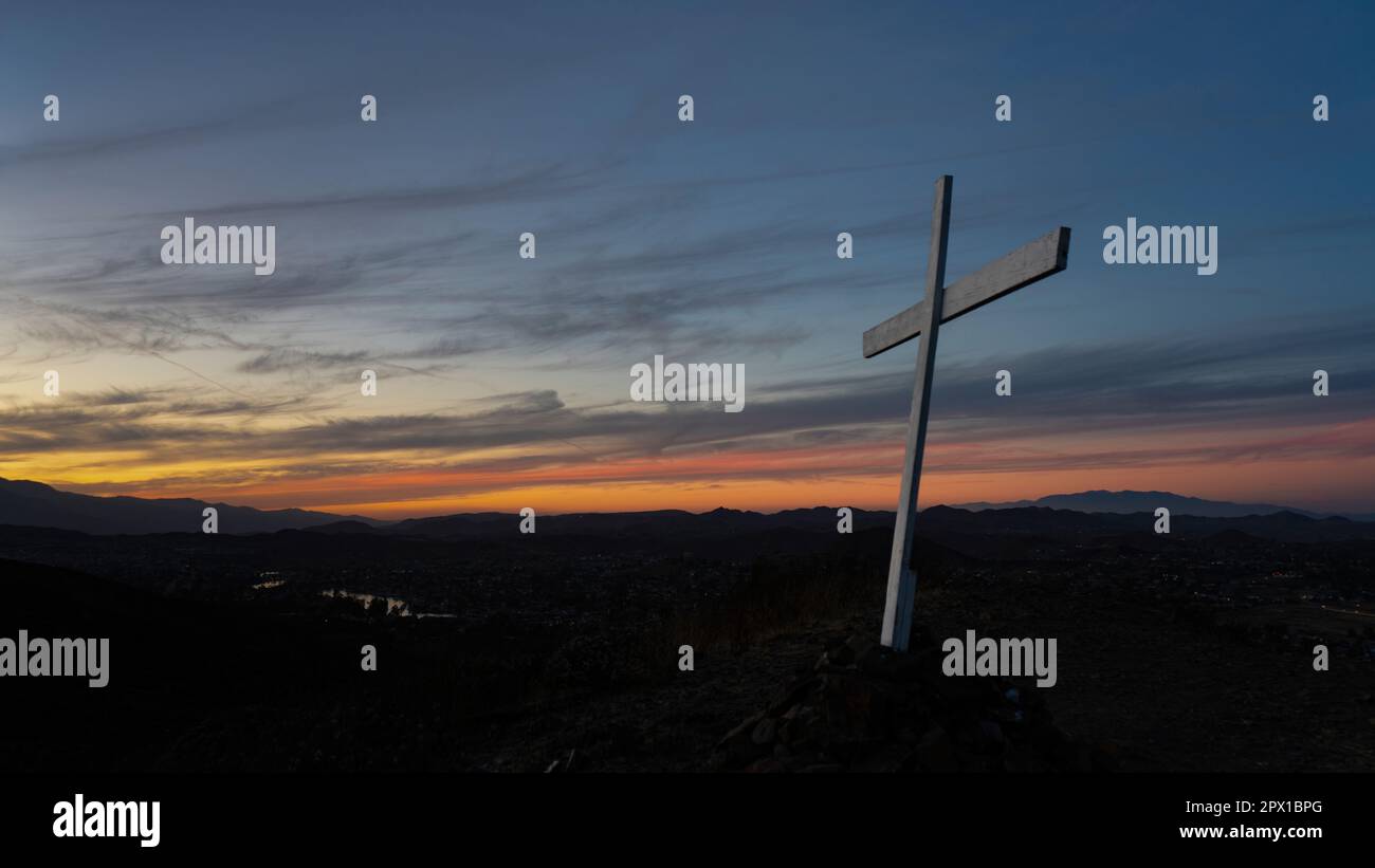 Aerial holy cross on mountain hi-res stock photography and images - Alamy