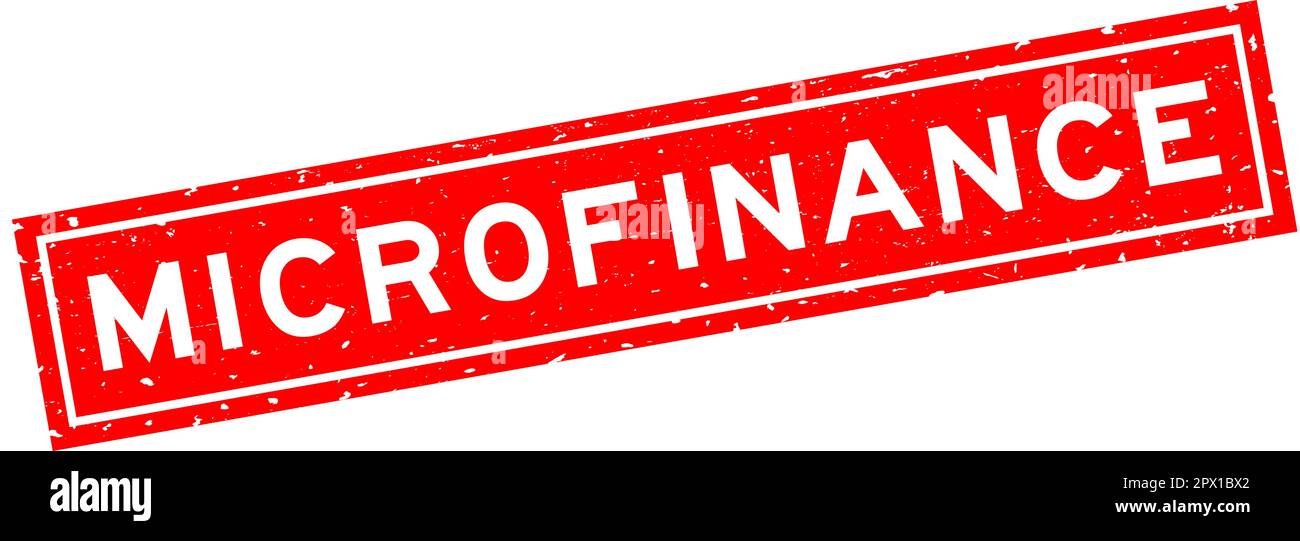 Grunge red microfinance word square rubber seal stamp on white background Stock Vector Image ...