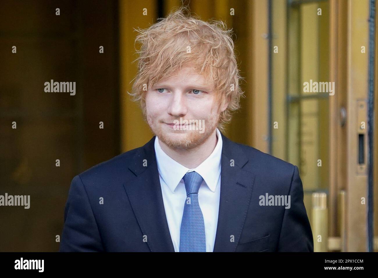 Recording artist Ed Sheeran departs New York Federal Court as ...