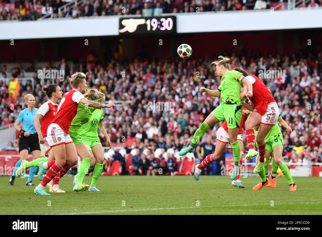 London, England on 1 May 2023. Alexandra Popp of VfL Wolfsburg Women ...