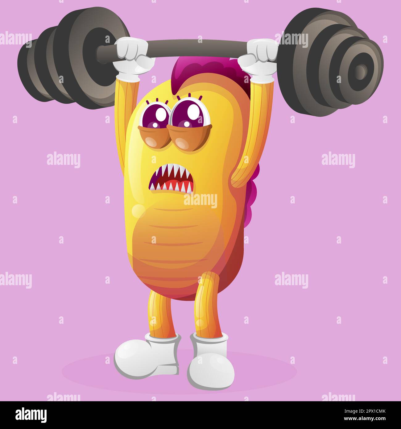 Cartoon flexing muscles isolated hi-res stock photography and images ...