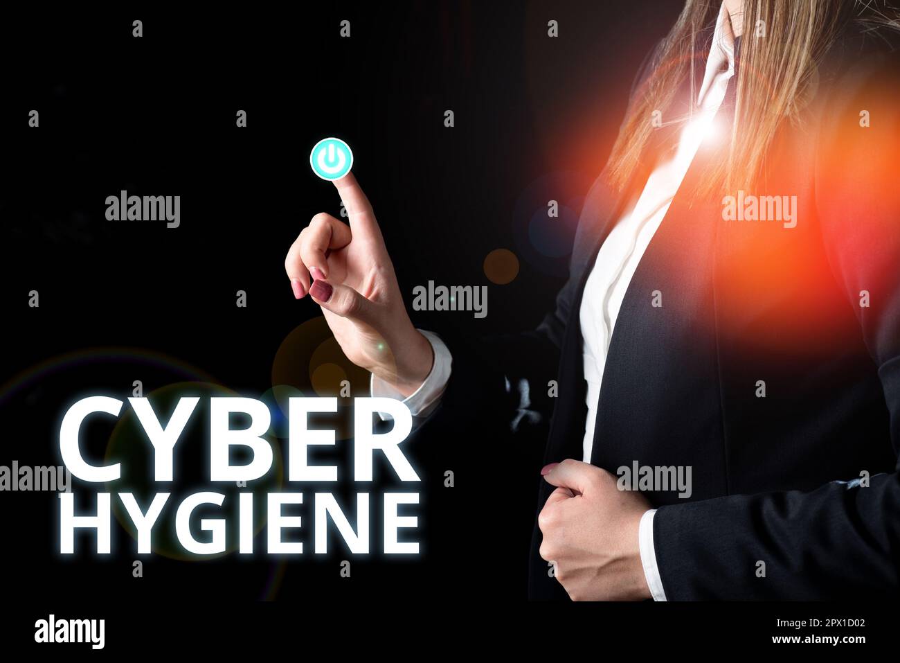 Text showing inspiration Cyber Hygiene, Business overview steps that computer users take to ...