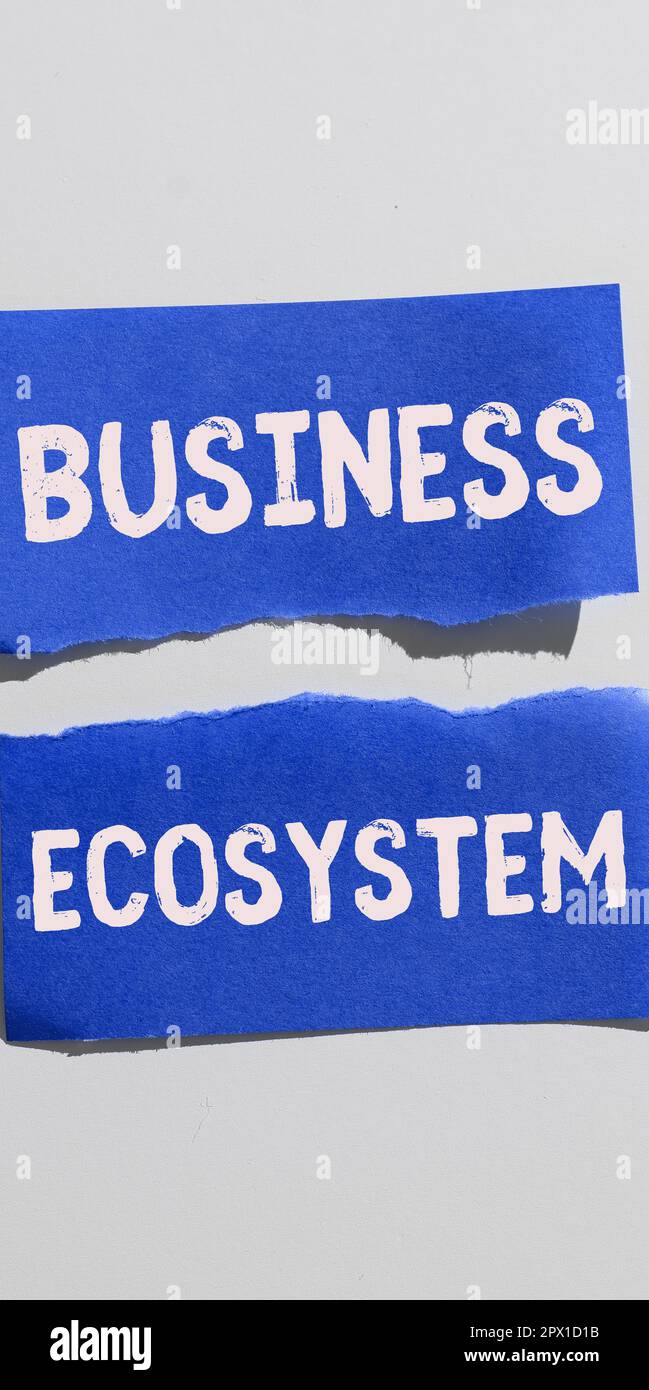 Text caption presenting Business Ecosystem, Word for Develop and ... Text caption presenting Business Ecosystem, Word for Develop and ...