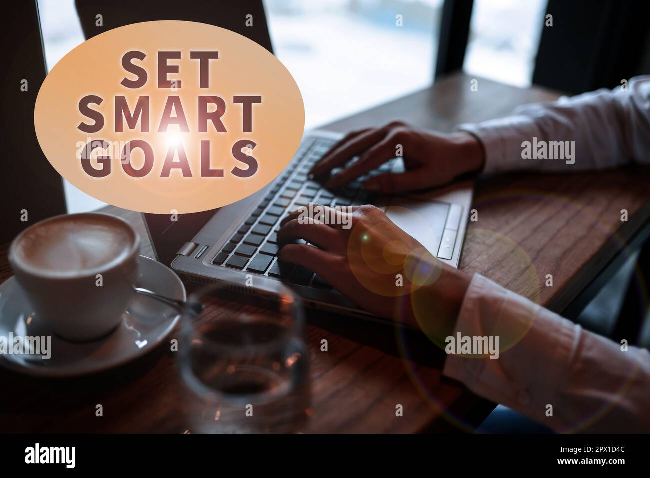 Sign displaying Set Smart Goals, Concept meaning Establish achievable ...